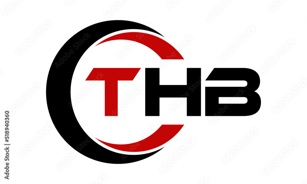 THB three letter swoosh logo design vector template | monogram logo ... THB three letter swoosh logo design vector template | monogram logo ...