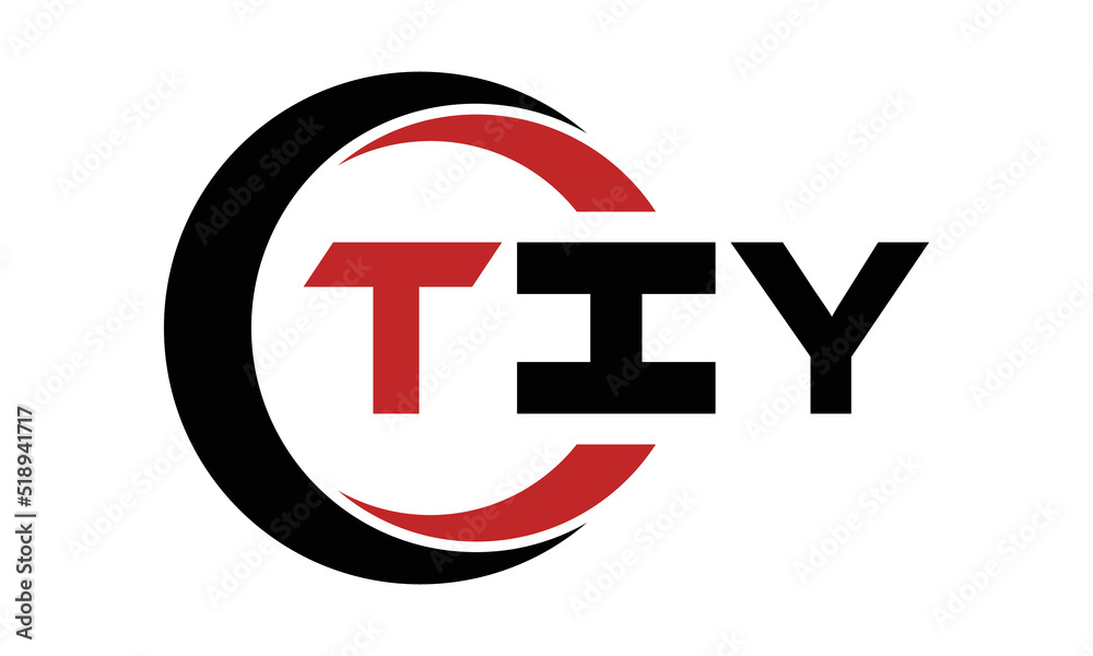 TIY three letter swoosh logo design vector template | monogram logo ...