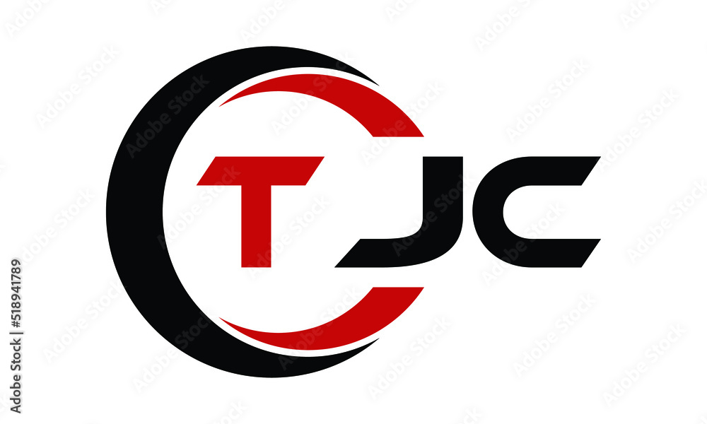 TJC three letter swoosh logo design vector template | monogram logo ...