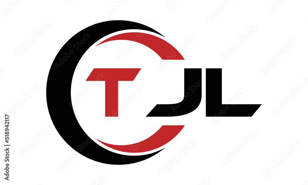 TJL three letter swoosh logo design vector template | monogram logo ...