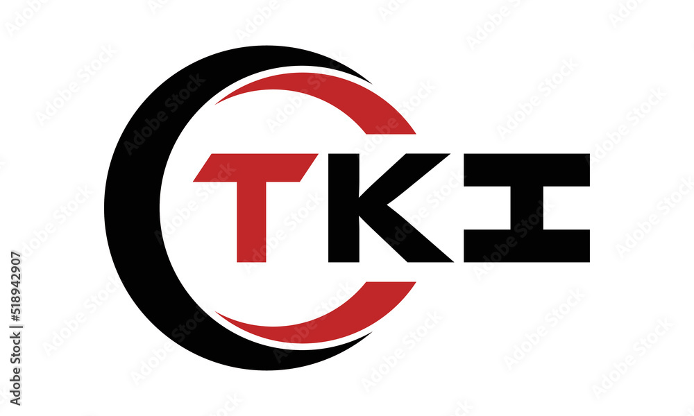 TKI three letter swoosh logo design vector template | monogram logo ...