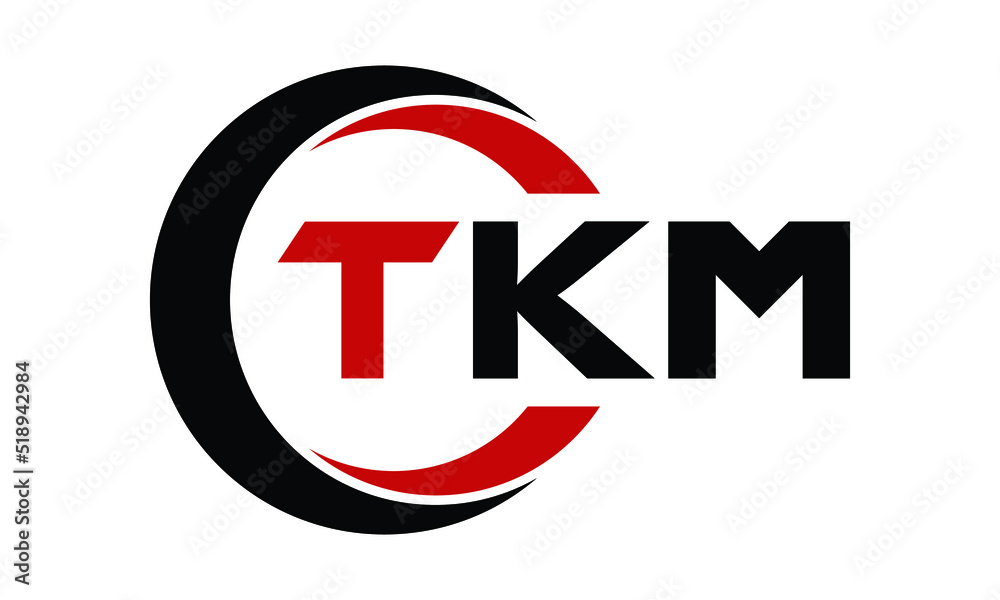 TKM three letter swoosh logo design vector template | monogram logo ...