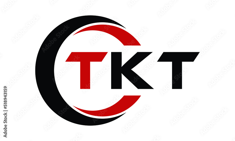 TKT three letter swoosh logo design vector template | monogram logo ...