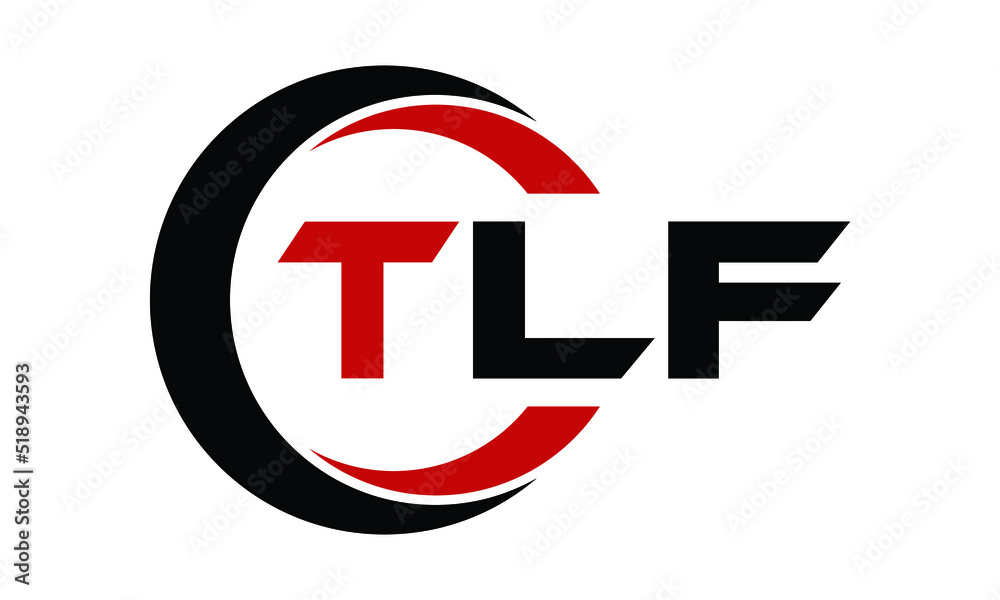 TLF three letter swoosh logo design vector template | monogram logo ...