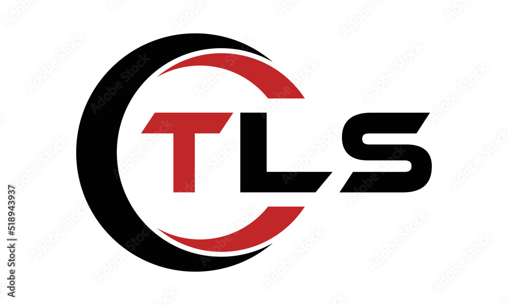 TLS three letter swoosh logo design vector template | monogram logo ...