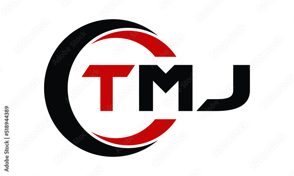 TMJ three letter swoosh logo design vector template | monogram logo ...