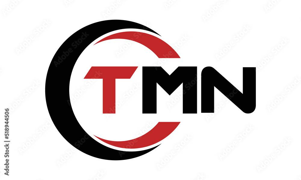 TMN three letter swoosh logo design vector template | monogram logo ...