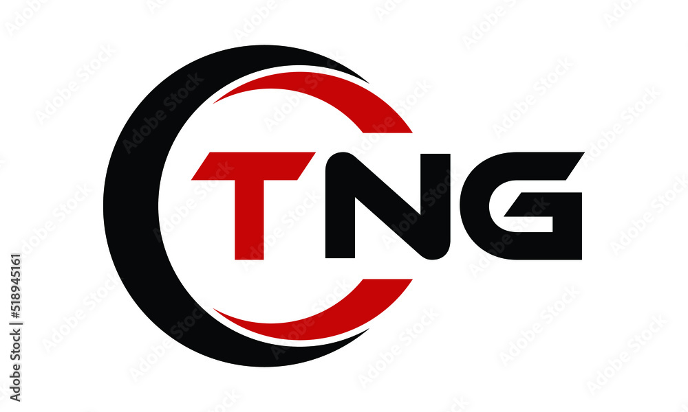 TNG three letter swoosh logo design vector template | monogram logo ...