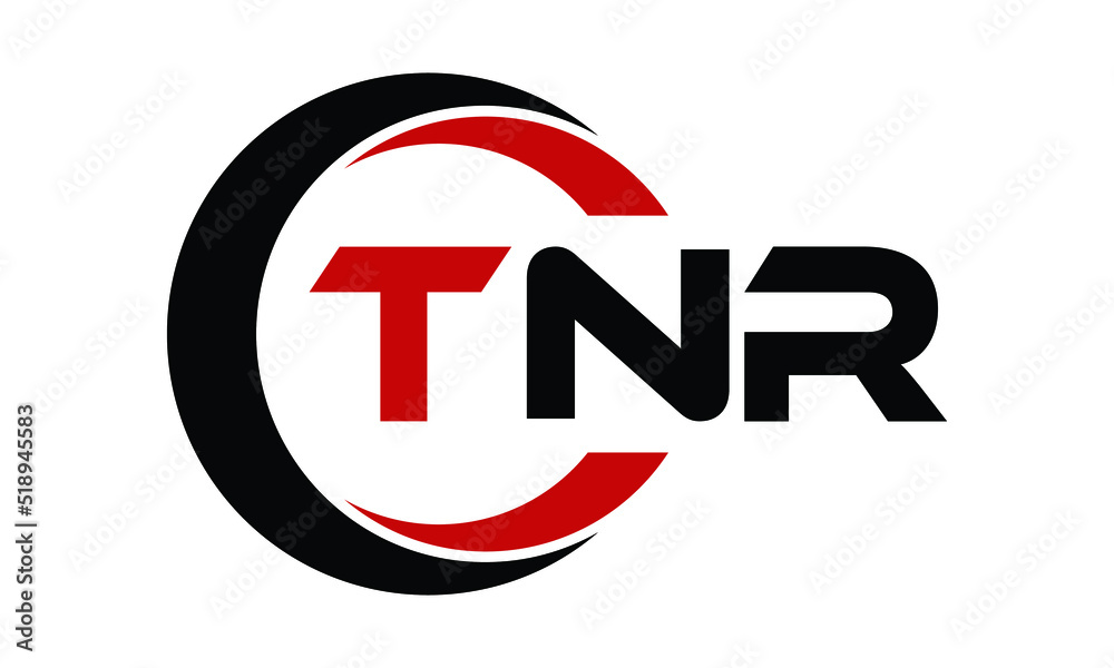 TNR three letter swoosh logo design vector template | monogram logo | abstract logo | wordmark ...