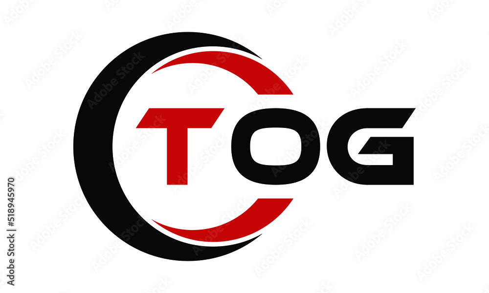 TOG three letter swoosh logo design vector template | monogram logo ...