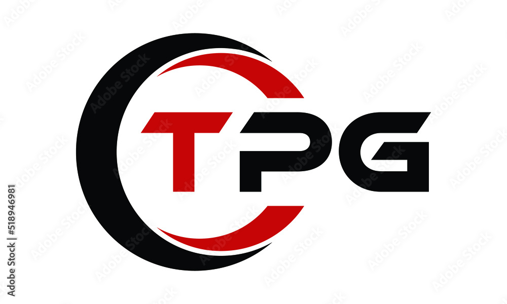 TPG three letter swoosh logo design vector template | monogram logo ...