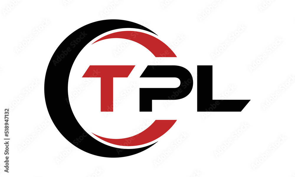 TPL three letter swoosh logo design vector template | monogram logo ...