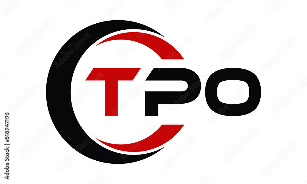 TPO three letter swoosh logo design vector template | monogram logo ...