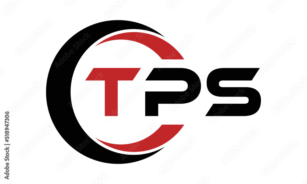 TPS three letter swoosh logo design vector template | monogram logo ...
