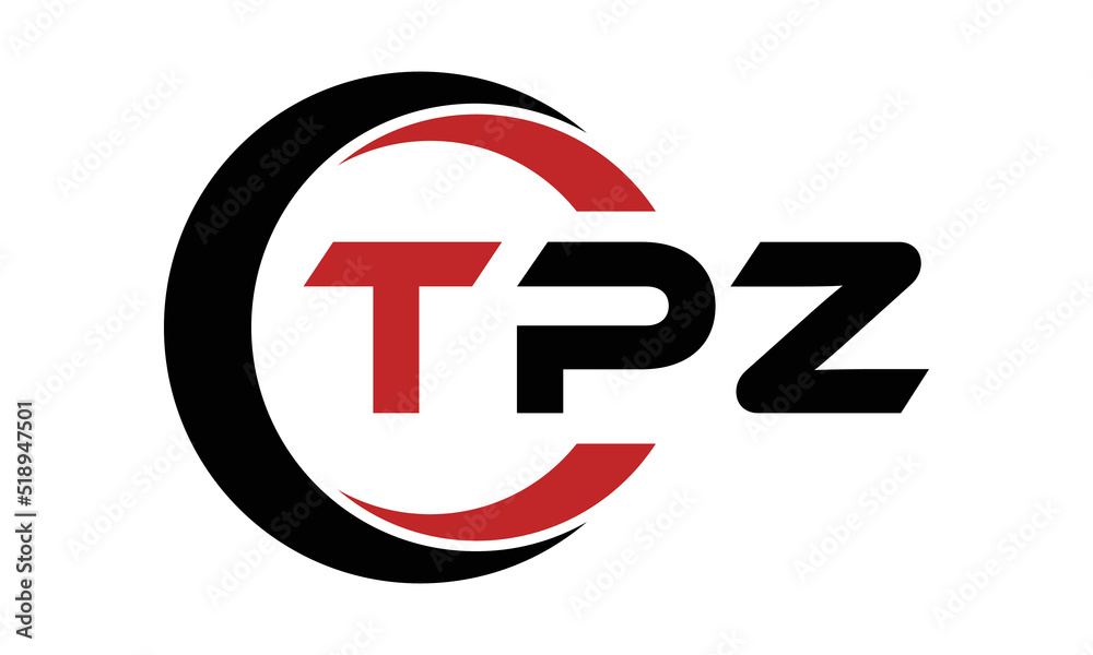 TPZ three letter swoosh logo design vector template | monogram logo ...