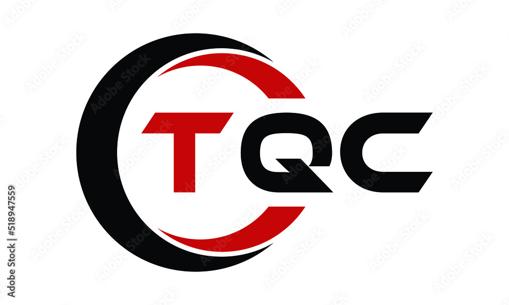 TQC three letter swoosh logo design vector template | monogram logo ...