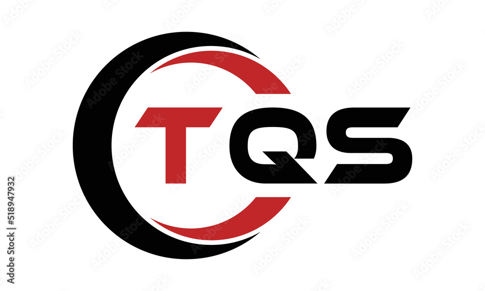 TQS three letter swoosh logo design vector template | monogram logo ...