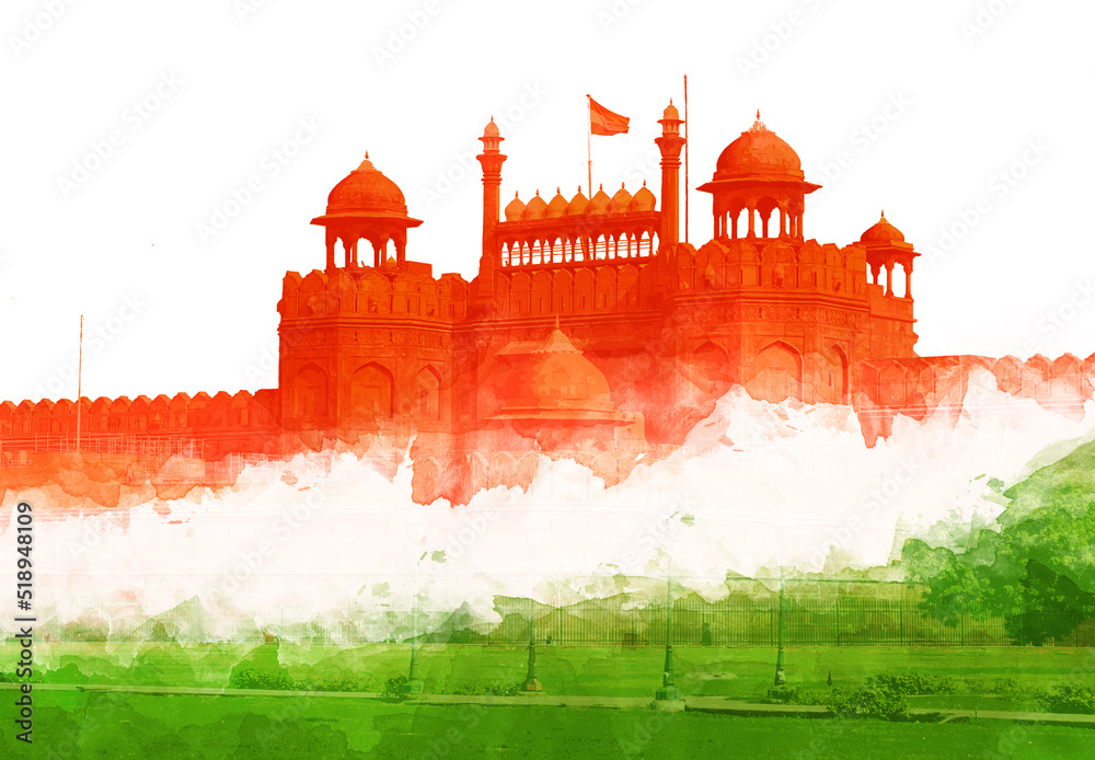 India independence day red fort background freedom celebration 15 ...