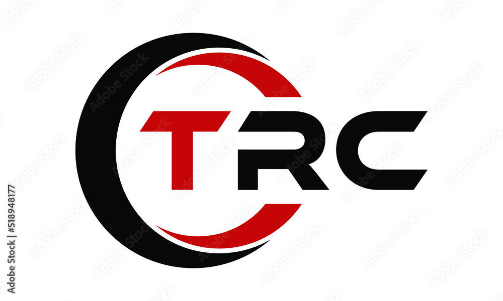 TRC three letter swoosh logo design vector template | monogram logo ...