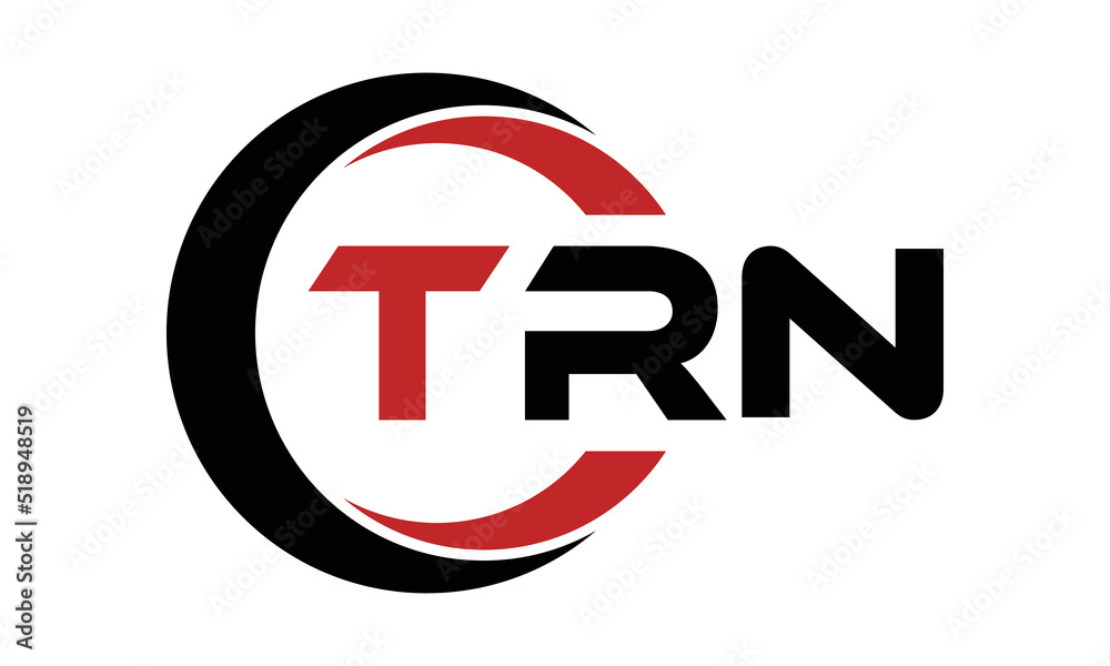 TRN three letter swoosh logo design vector template | monogram logo ...