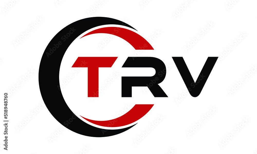 TRV three letter swoosh logo design vector template | monogram logo ...