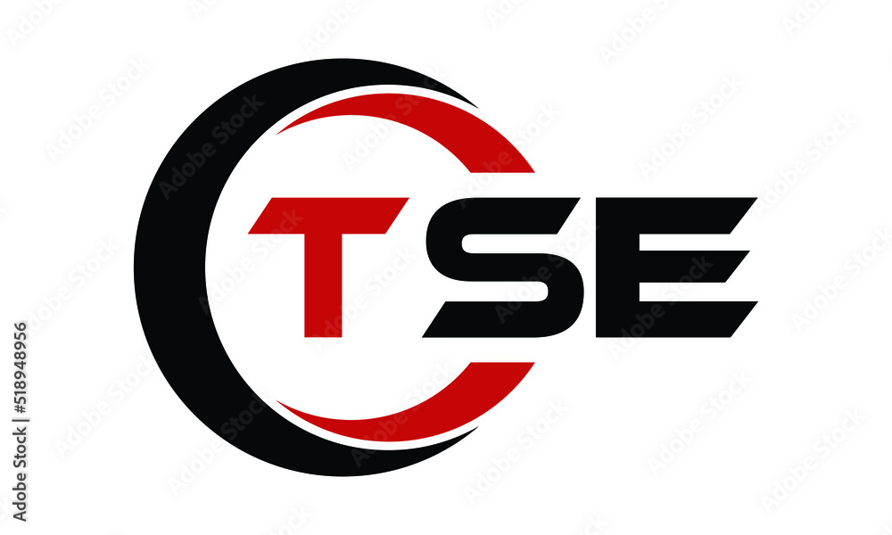 TSE three letter swoosh logo design vector template | monogram logo ...