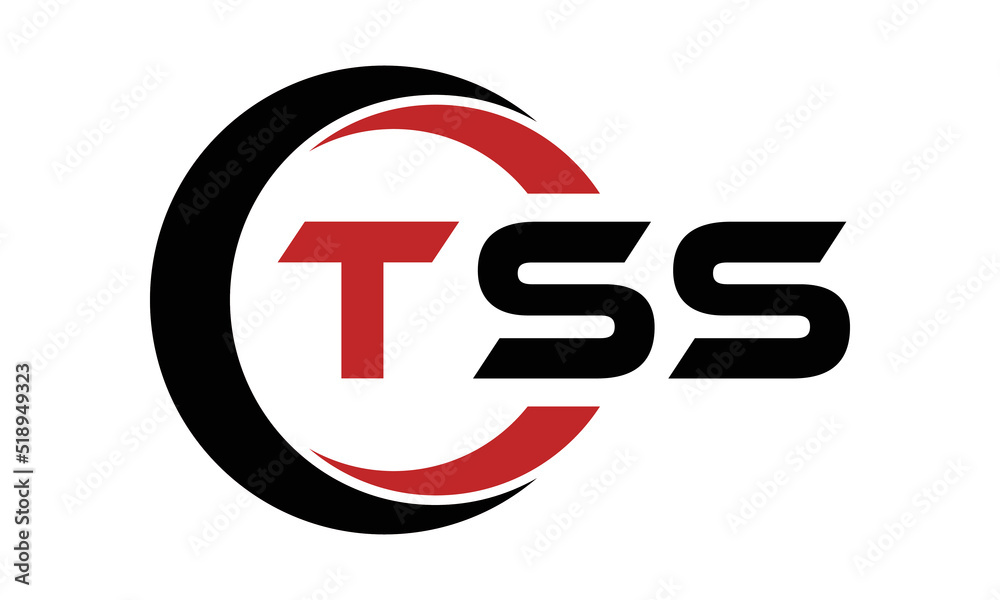 Vettoriale Stock TSS three letter swoosh logo design vector template | monogram logo | abstract ...