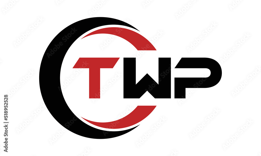 TWP three letter swoosh logo design vector template | monogram logo ...