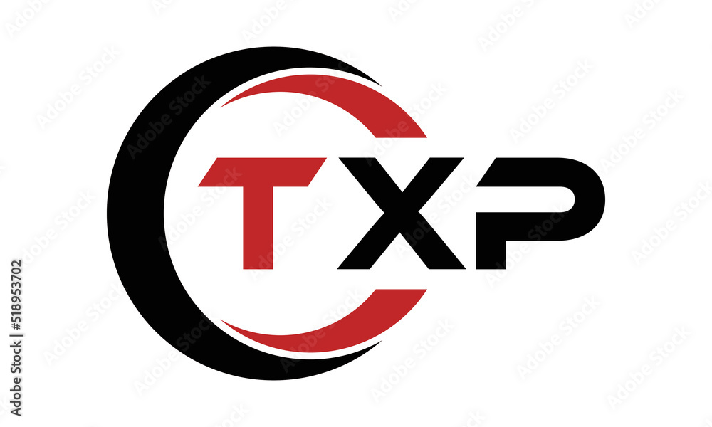 TXP three letter swoosh logo design vector template | monogram logo ...