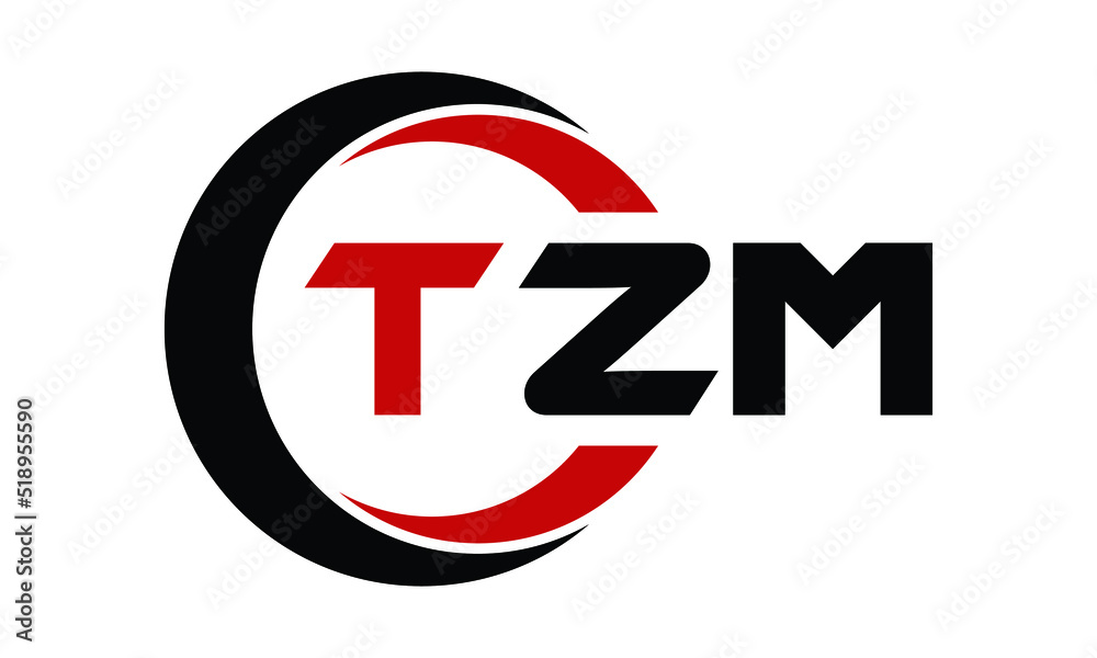 TZM three letter swoosh logo design vector template | monogram logo ...