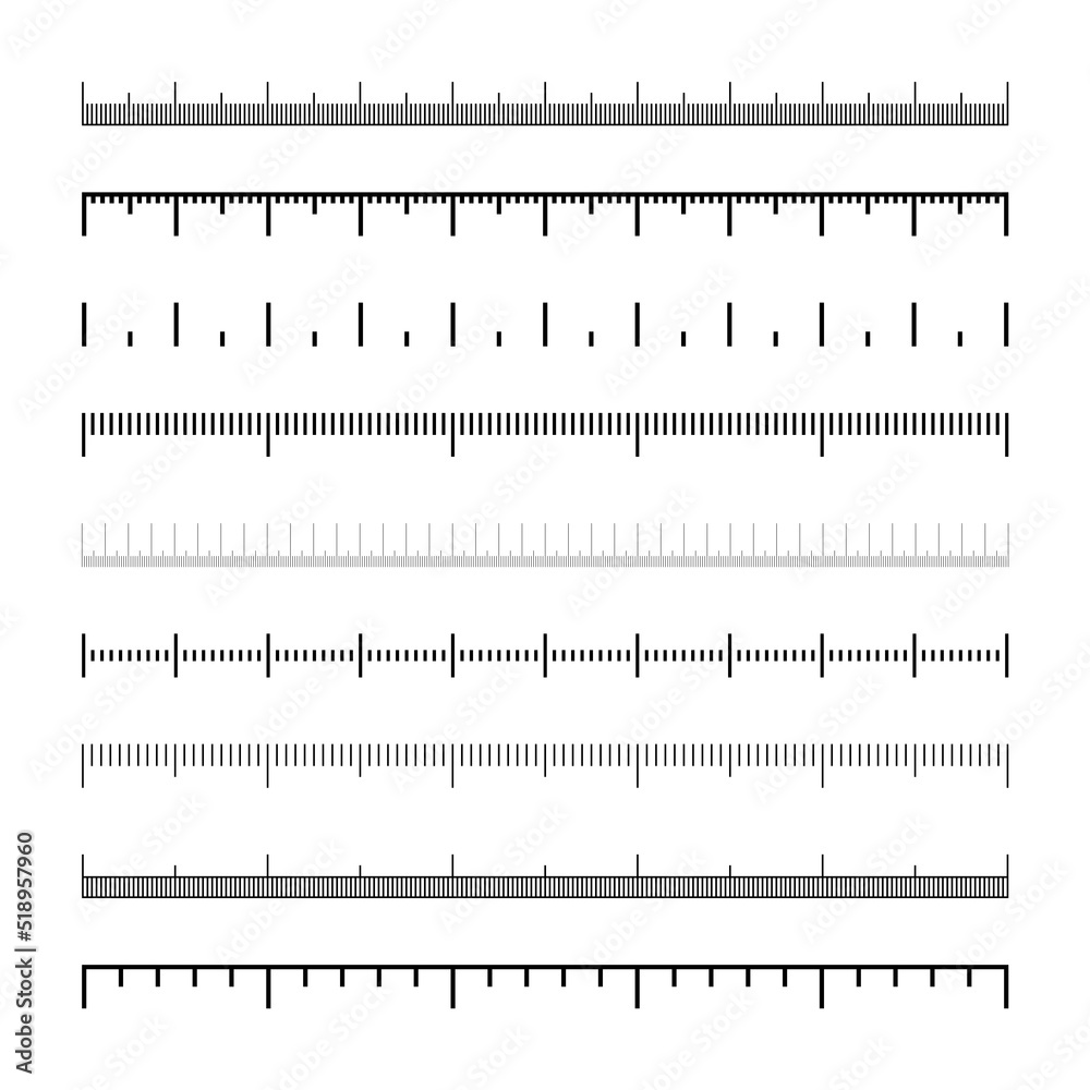 Various Measurement Scales With Divisions Realistic Scale For various-measurement-scales-with-divisions-realistic-scale-for