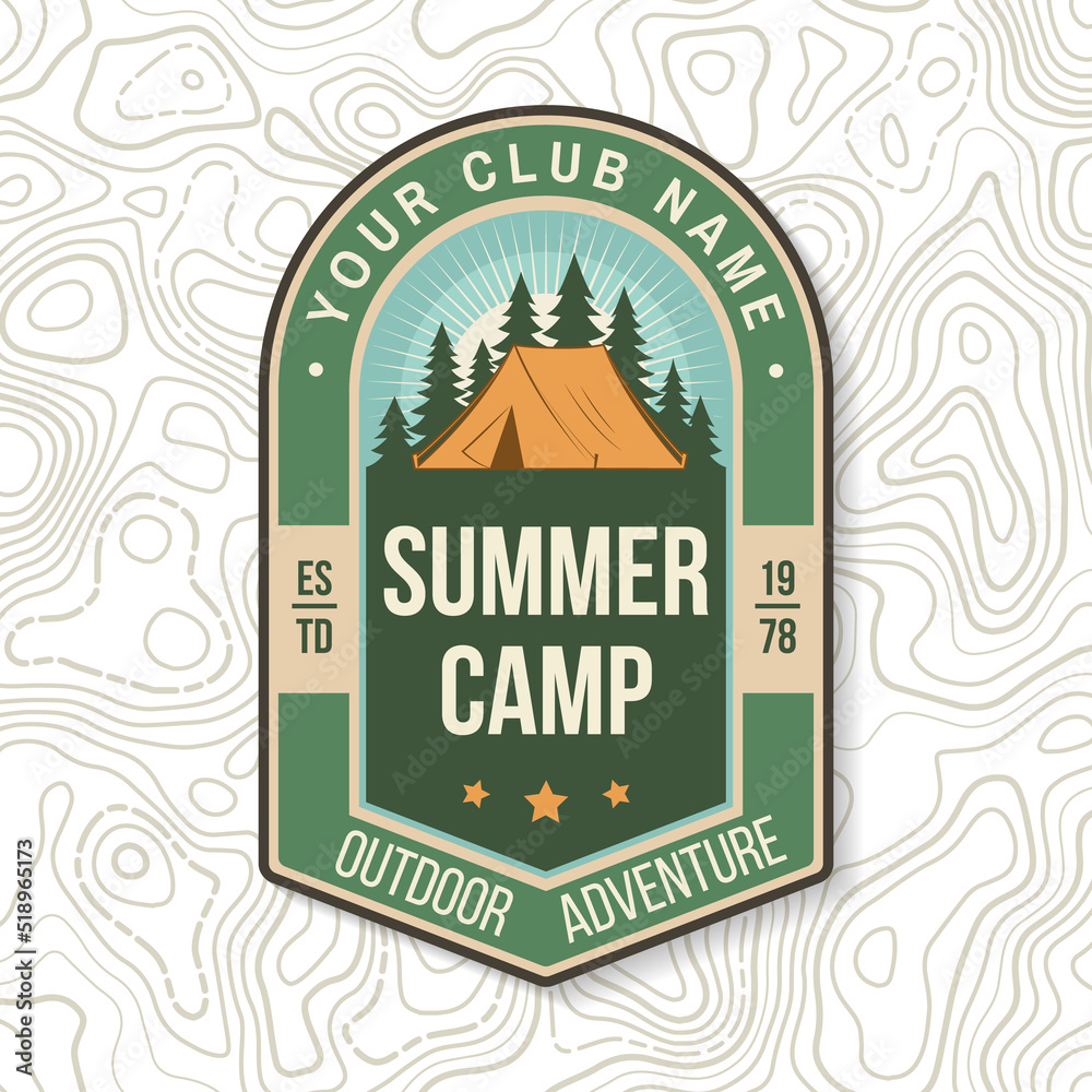 Retro Summer Camp Logos