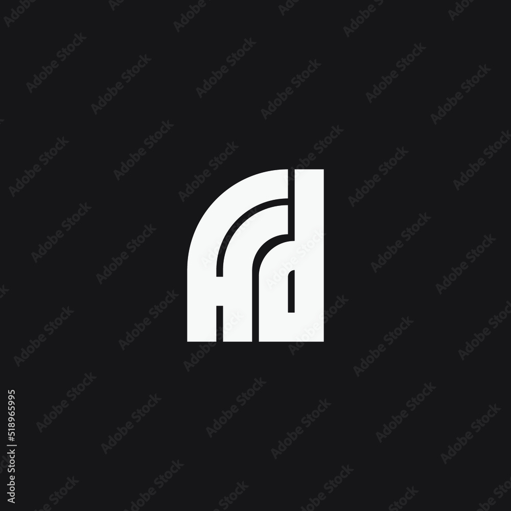 Initial letter HD monogram logo template. Stock Vector | Adobe Stock