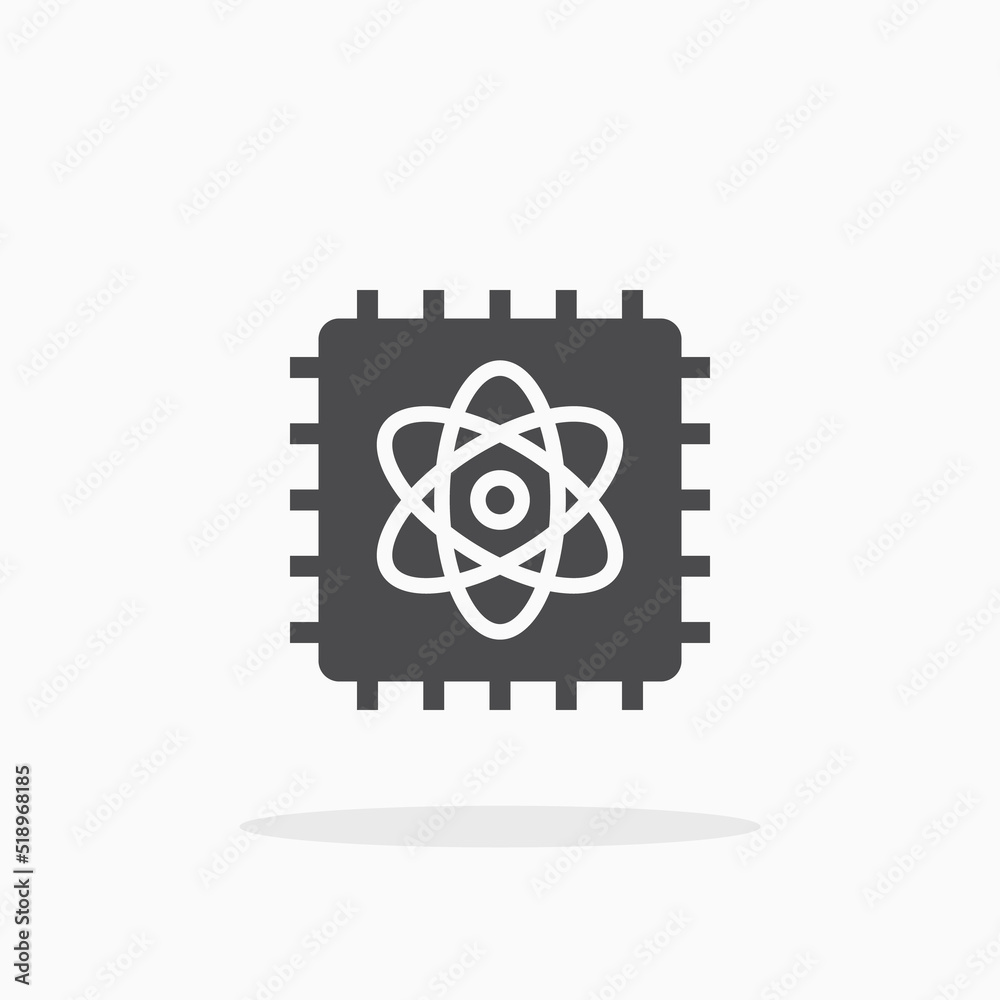 Quantum computer icon. Stock Vector | Adobe Stock