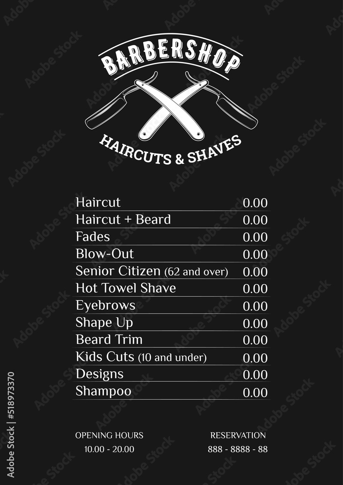 Vector Illustration business card price list and special offer for ...