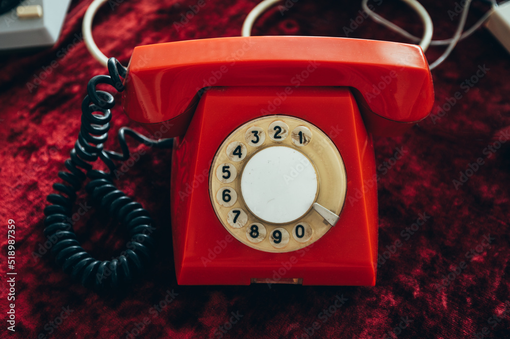 old soviet telephone from the times of the ussr Stock Photo | Adobe Stock