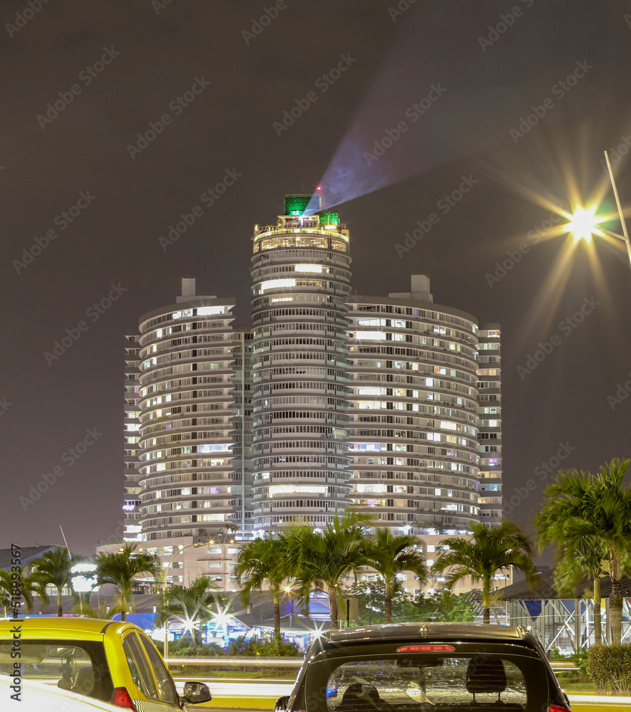 Edificio el Faro en la Bahia de Panamá Stock Photo | Adobe Stock