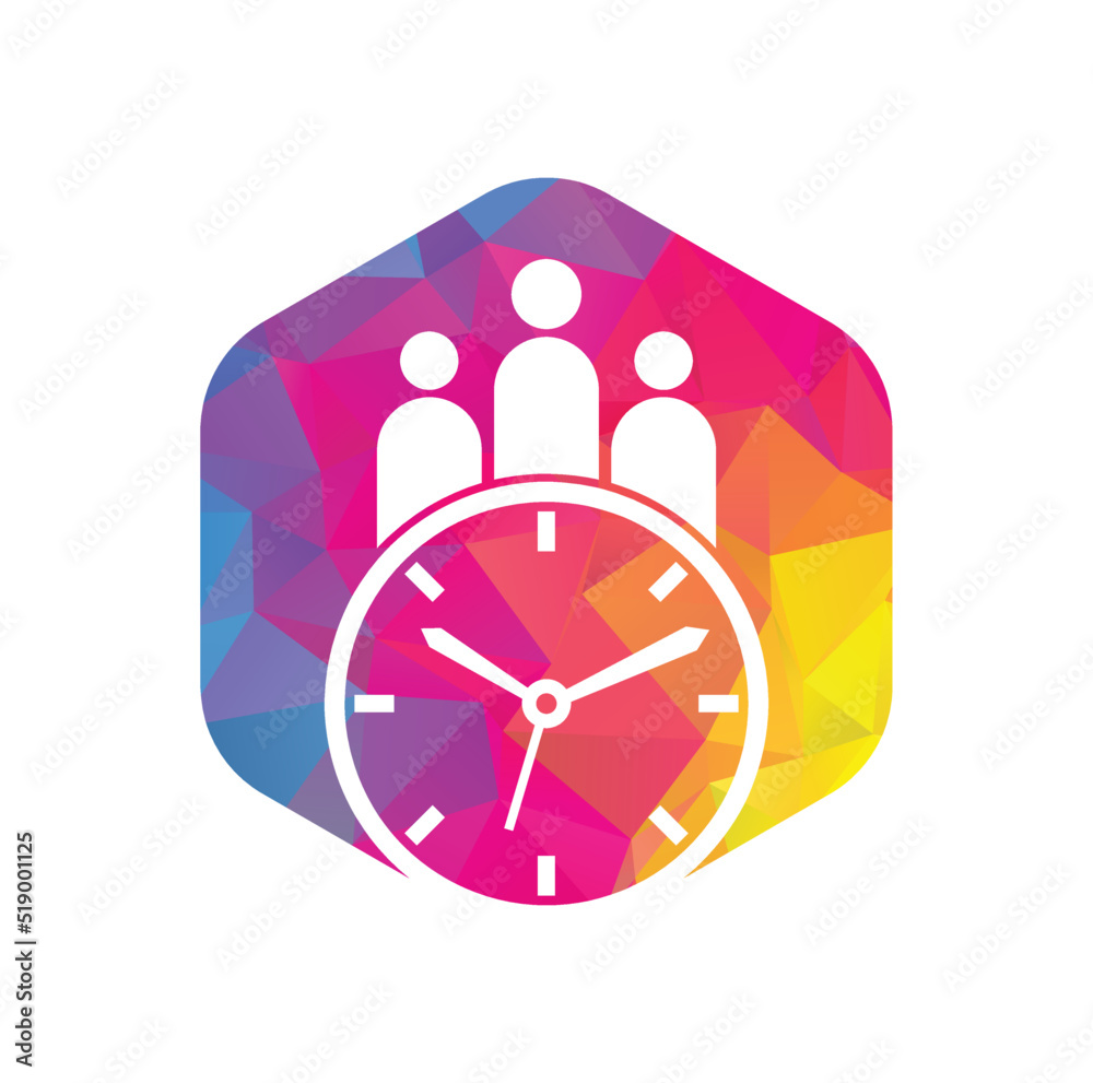 People Time Logo. time successful health logo icon vector. time logo ...