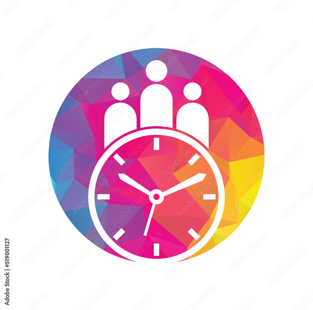 People Time Logo. time successful health logo icon vector. time logo ...
