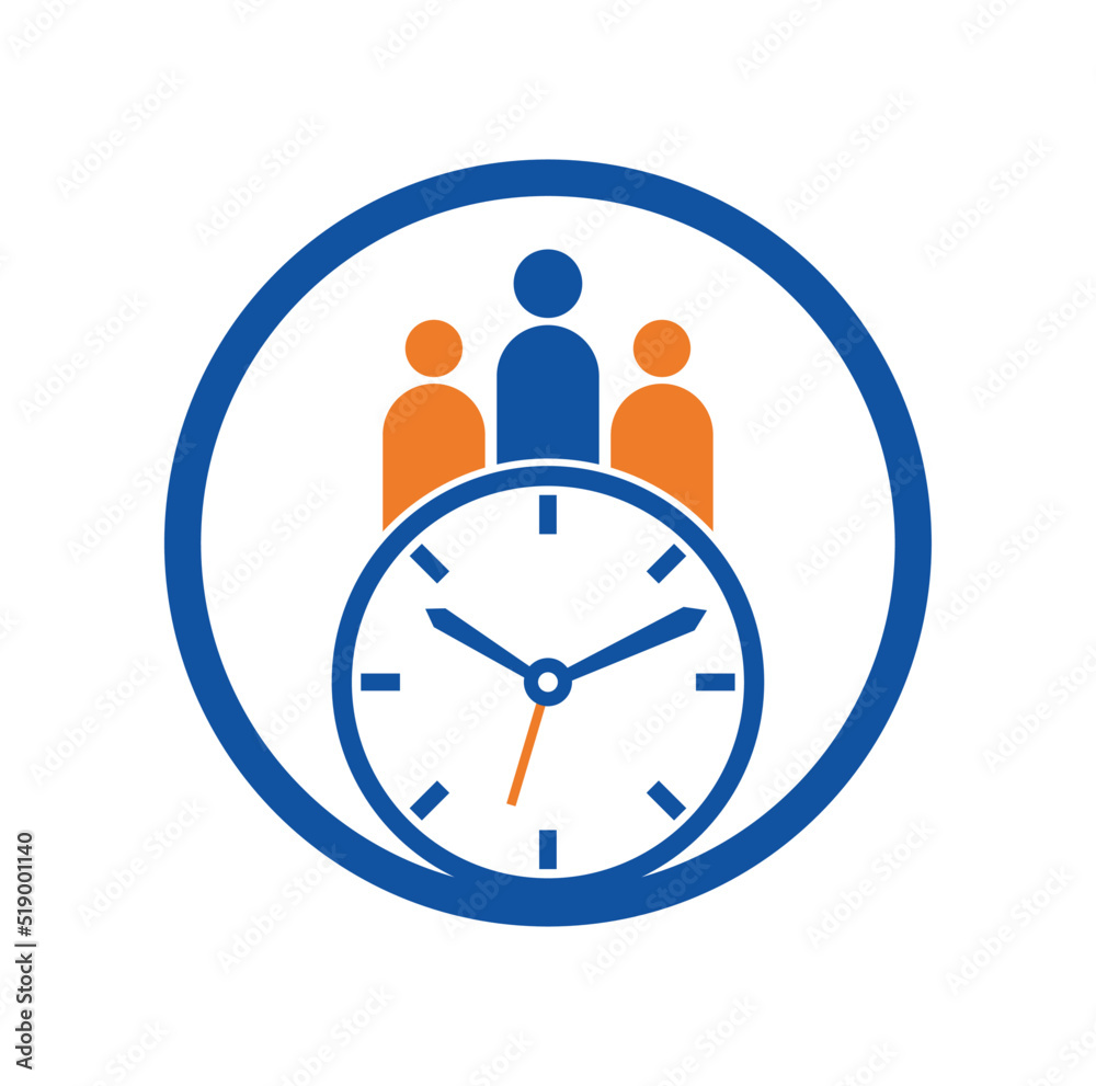 People Time Logo. time successful health logo icon vector. time logo ...