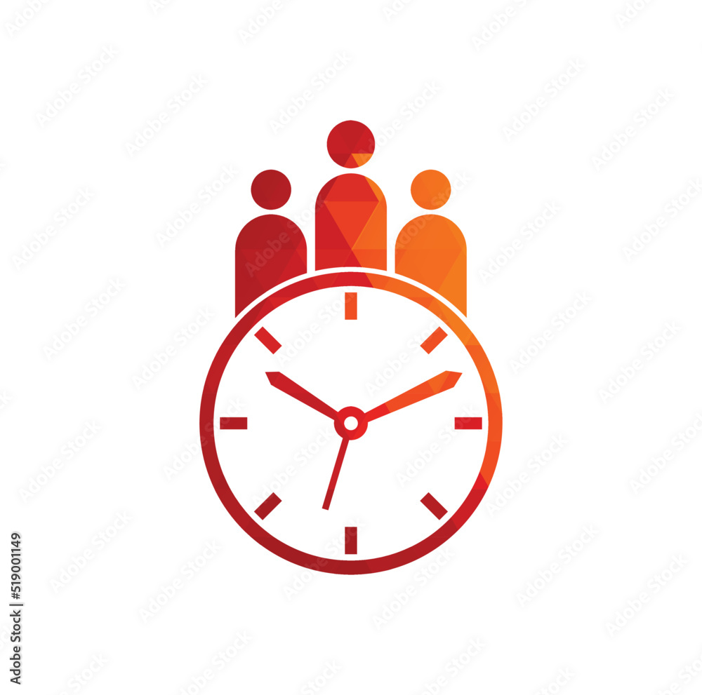 Vecteur Stock People Time Logo. time successful health logo icon vector ...