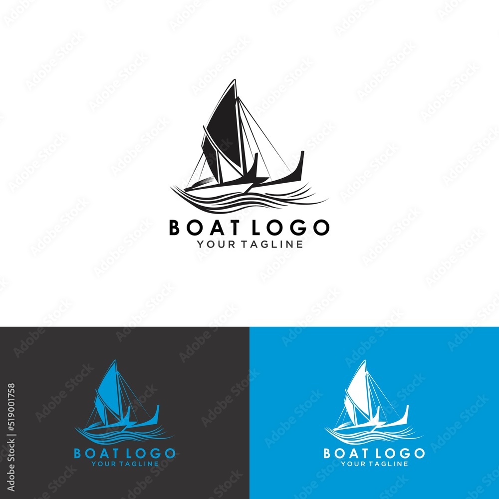 Black Barge logo design image for Sea transportation and barge boat ...