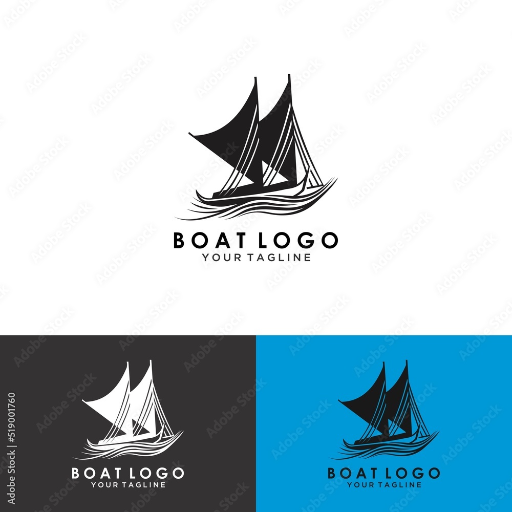 Black Barge logo design image for Sea transportation and barge boat ...
