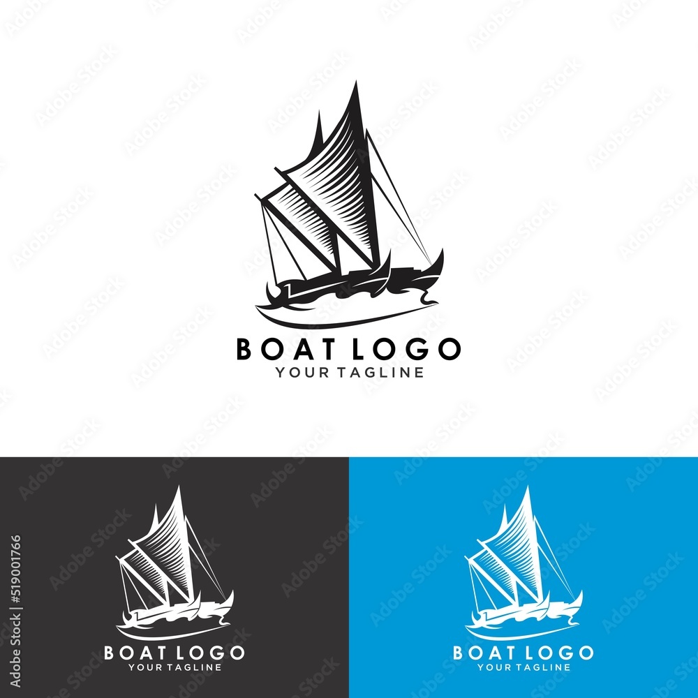 Black Barge logo design image for Sea transportation and barge boat ...