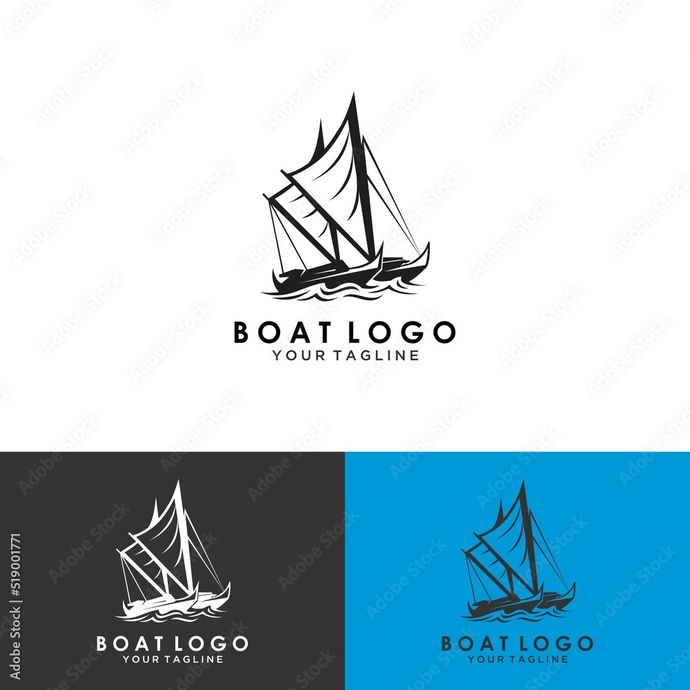 Black Barge logo design image for Sea transportation and barge boat ...