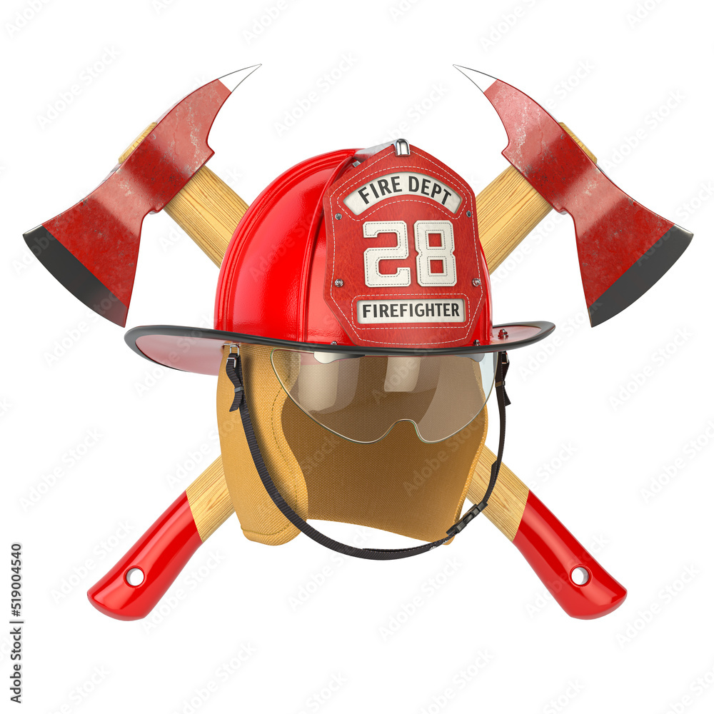 Fire Deprtment Emblem. Firefighter badge on a helmet with fire ...