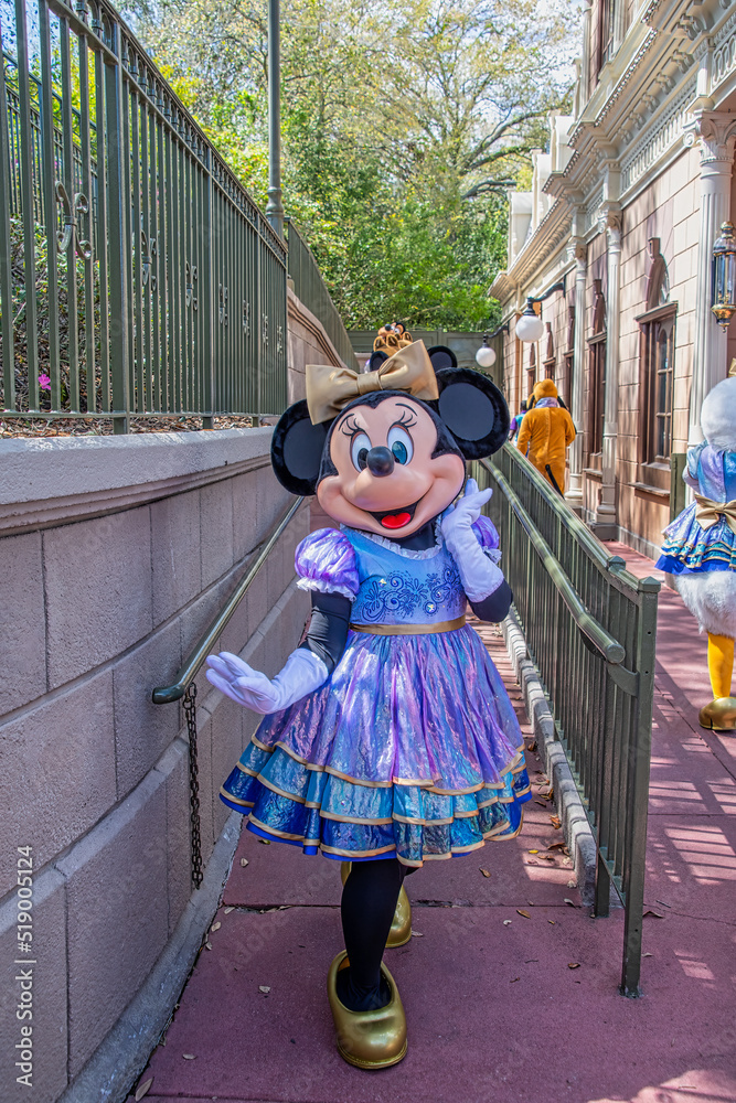 Minnie Mouse character at DIsney Magic Kingdom Stock Photo | Adobe Stock