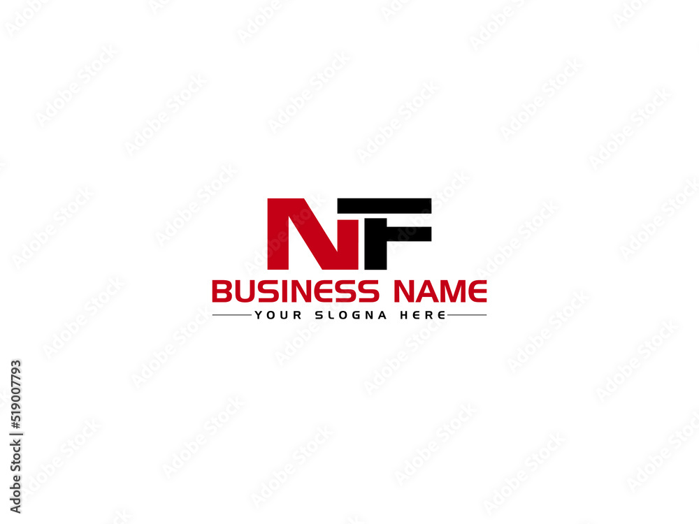 Creative NF Logo Letter Vector, Colorful NF fn Logo Icon Design With ...