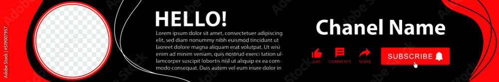 Youtube Channel Cover design. Social Media Profile Header Banner ...