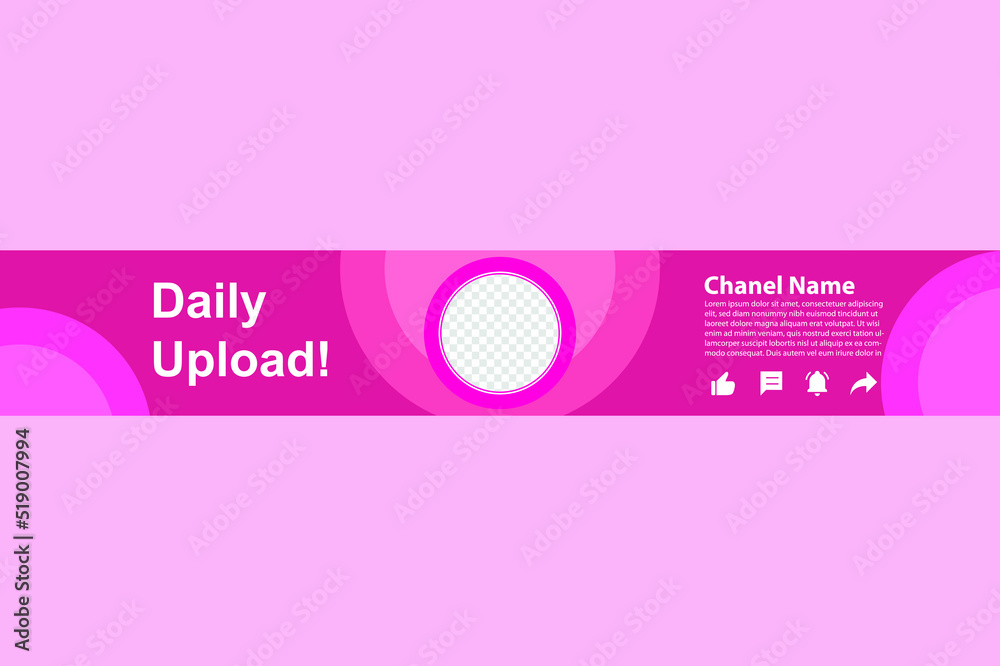 Youtube Modern channel Cover design. Social Media Profile Header Banner ...